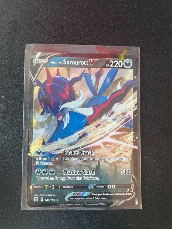 Carte Pokemon hisuian Samurott V 101/189 | Kaufen auf Ricardo