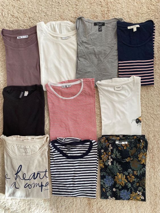 10 Stück Damen T-Shirts Grösse S von Tom Tailer, Zara..... (Gebraucht ...