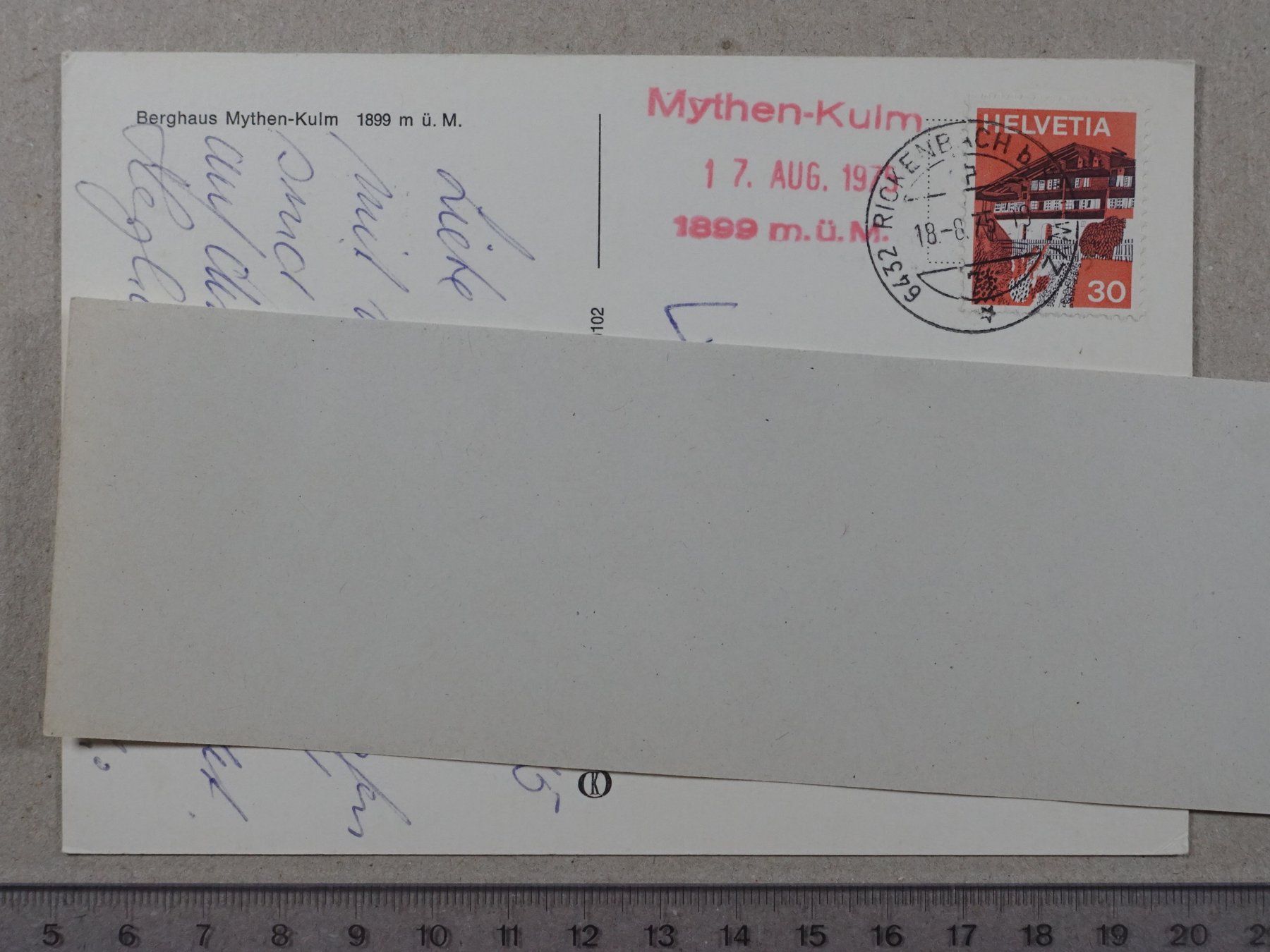 Berghaus Mythen Kulm, Poststempel Rickenbach bei Schwyz (Gebraucht) in ...