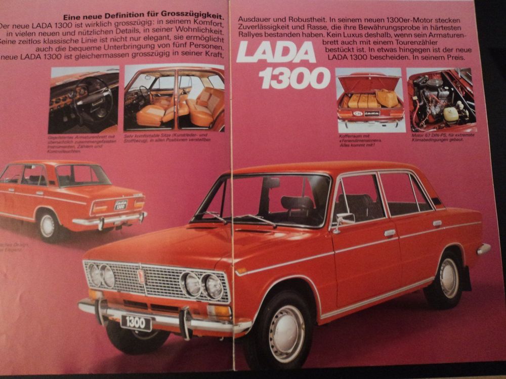 Prospekt Lada 1300, 1600, Combi 1500 1978 (Gebraucht) in Schwarzenburg ...