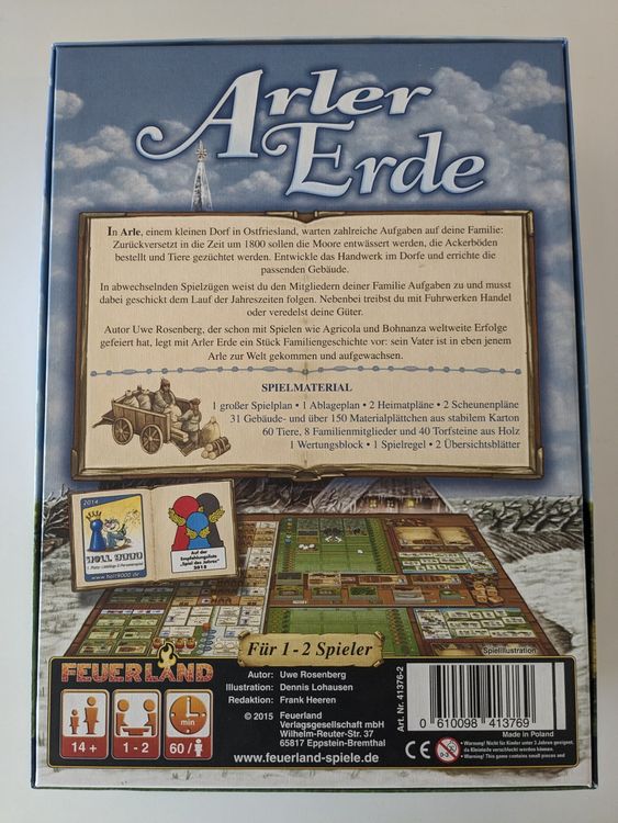 Arler Erde Brettspiel: Worker-Placement für 1-2 Personen | Kaufen auf ...