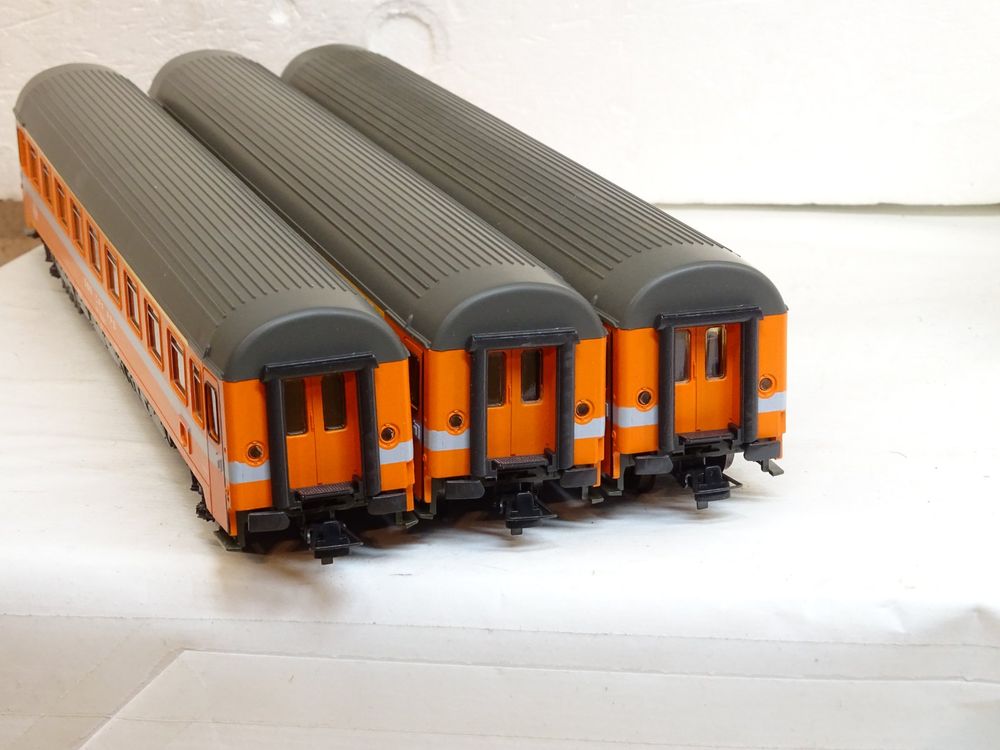 Roco 3 x 44305 SBB Eurofirma Orange, 1.Klasse, H0,GS/DC,OVP (Neu ...