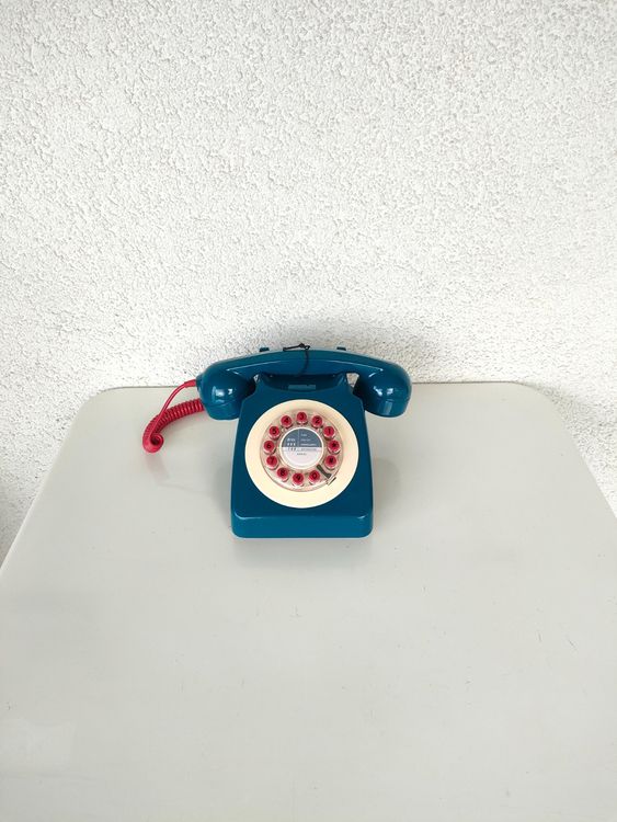 746 Klassisches Retro-Telefon im 60er-Jahre-Design Petrolbla (Gebraucht ...