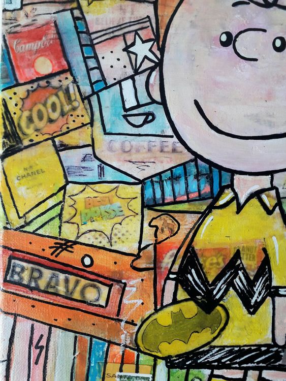 Gemälde Pop Art Charlie Brown Künstlerin: Manuela Reitz (Neu und originalverpackt) in Balve für ...