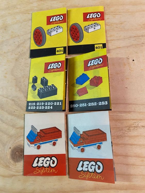 6 alte kleine Lego Baupläne Anleitungen Broschüren (Gebraucht) in für ...