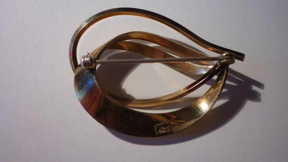 American Gold Double Vtg. Brosche mit /Amerikaner/ A&D Geste | Kaufen ...