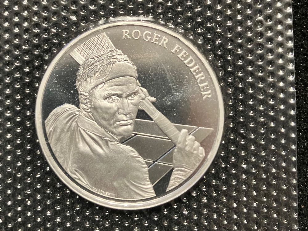 Roger Federer Silbermünze 2020 CH 20 Fr. PP BU Swissmint (Neu und originalverpackt) in ...