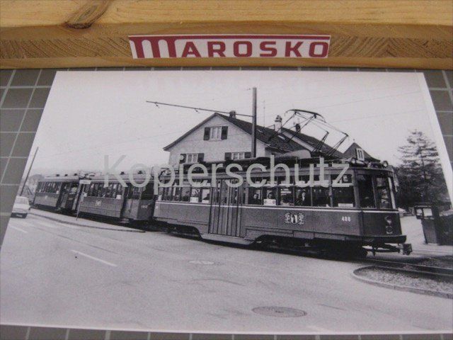 Echtfoto: Tram Basel, ca 1970, Basler Strassenbahn BStB BVB, (Gebraucht) in Malters für CHF 9 ...