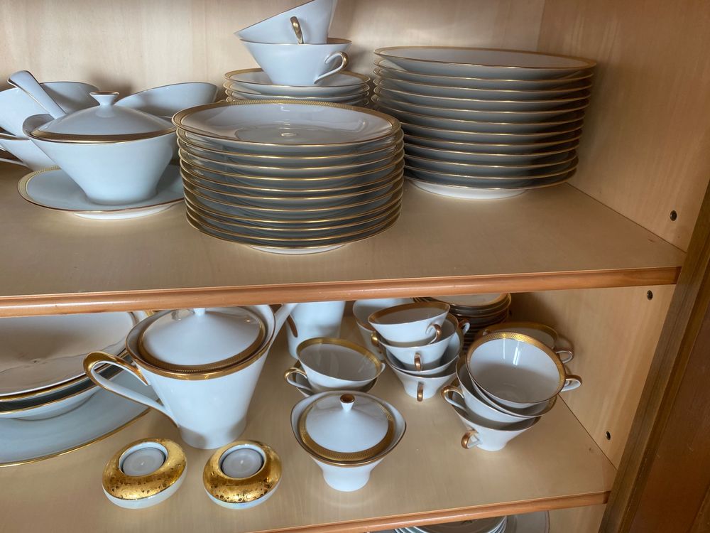 Geschirrservice Hutschenreuther Porzellan mit Goldrand | Kaufen auf Ricardo