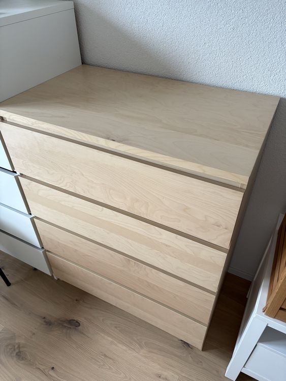 MALM Kommode, 4 Schubladen, Eichenfurnier (Gebraucht) in Fehraltorf für ...