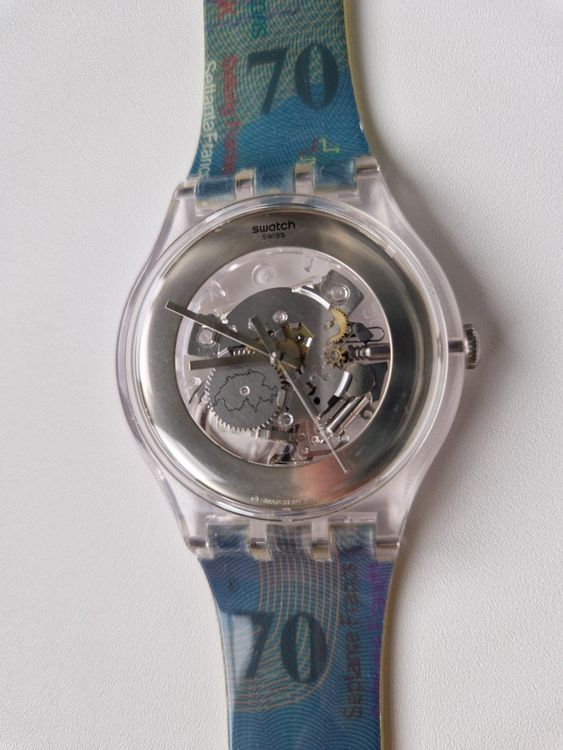 Swatch New Gent Special SEPTANTE BLUE / SWISS NATIONALBANK (Gebraucht ...
