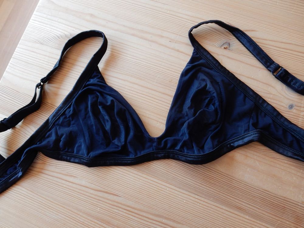 weicher BH schwarz 80 B mit Satinbandabschluss | Kaufen auf Ricardo