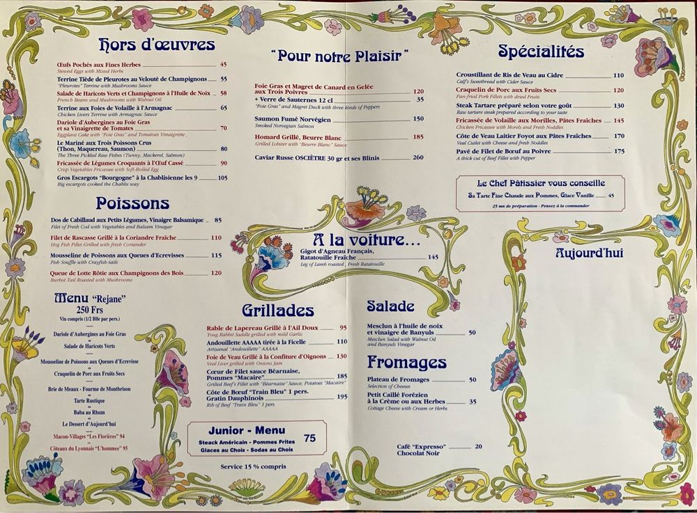 Carte menus 1982 Le Train Bleu, restaurant Gare de Lyon Pari (Neu ...