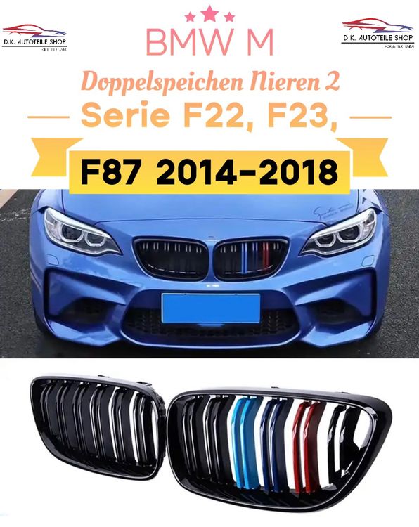 BMW 2 Serie F22, F23, F87, M2, M Doppelspeichen Nieren 14-18 | Kaufen auf Ricardo