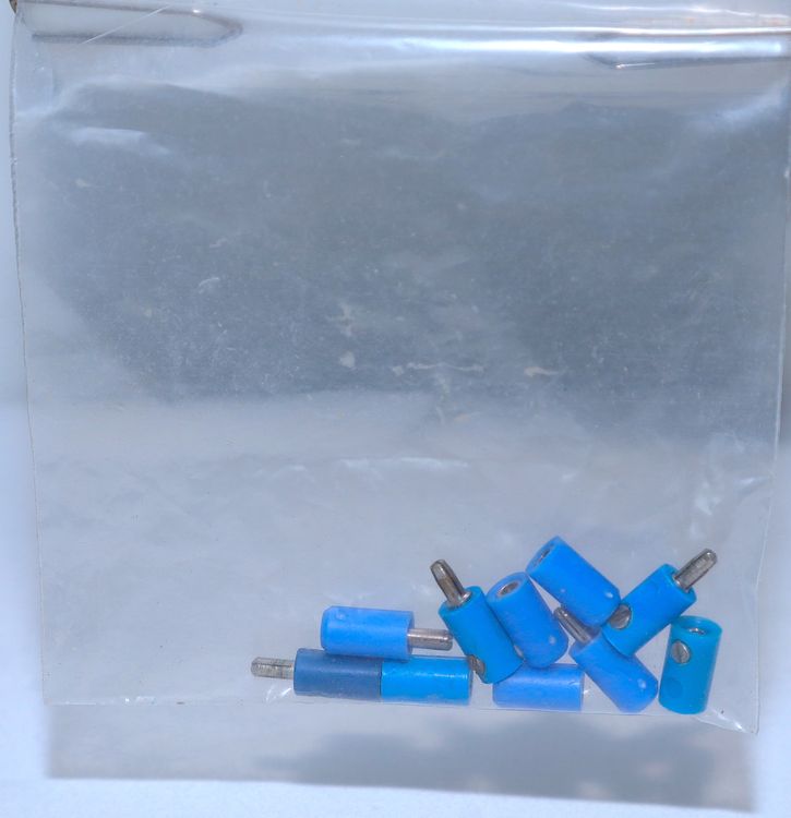 10 BLAUE LITZEN STECKER SPUR 0-HO-H0m-N-Z etc. (Neu und ...