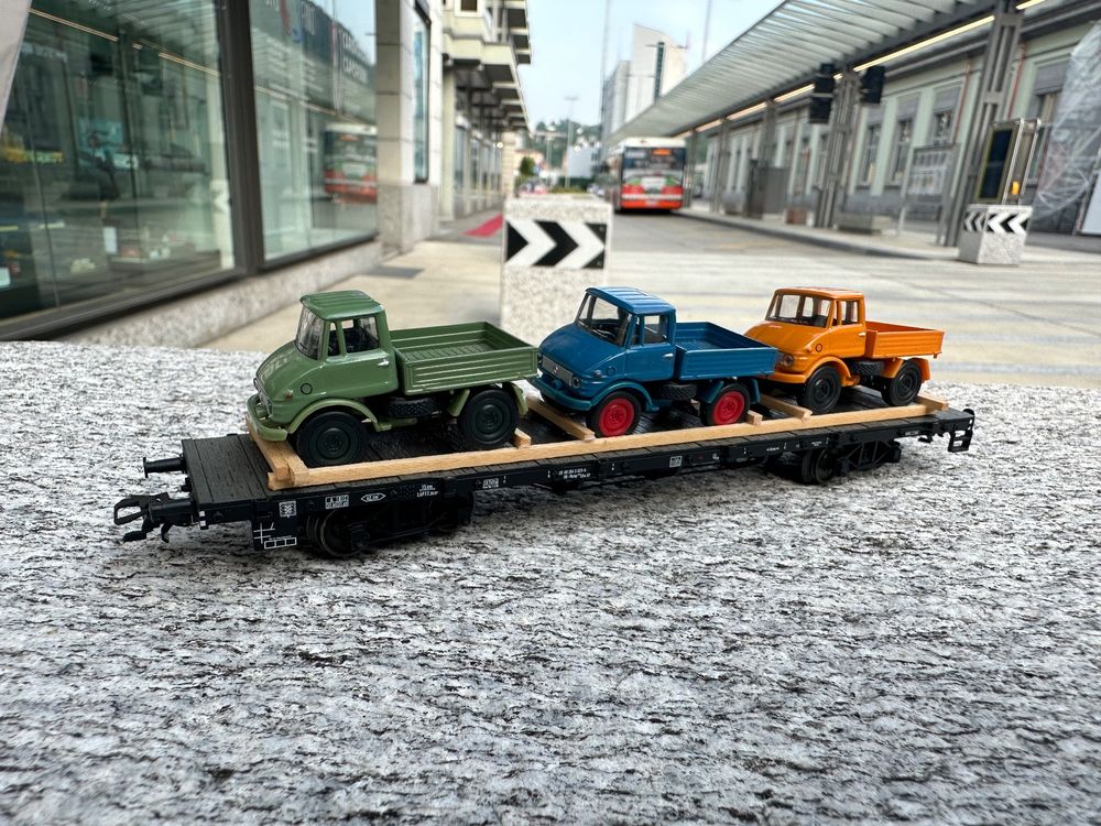 Märklin 46286 Fahrzeugtransporter Rkmp Unimog (Gebraucht) in Chiasso ...