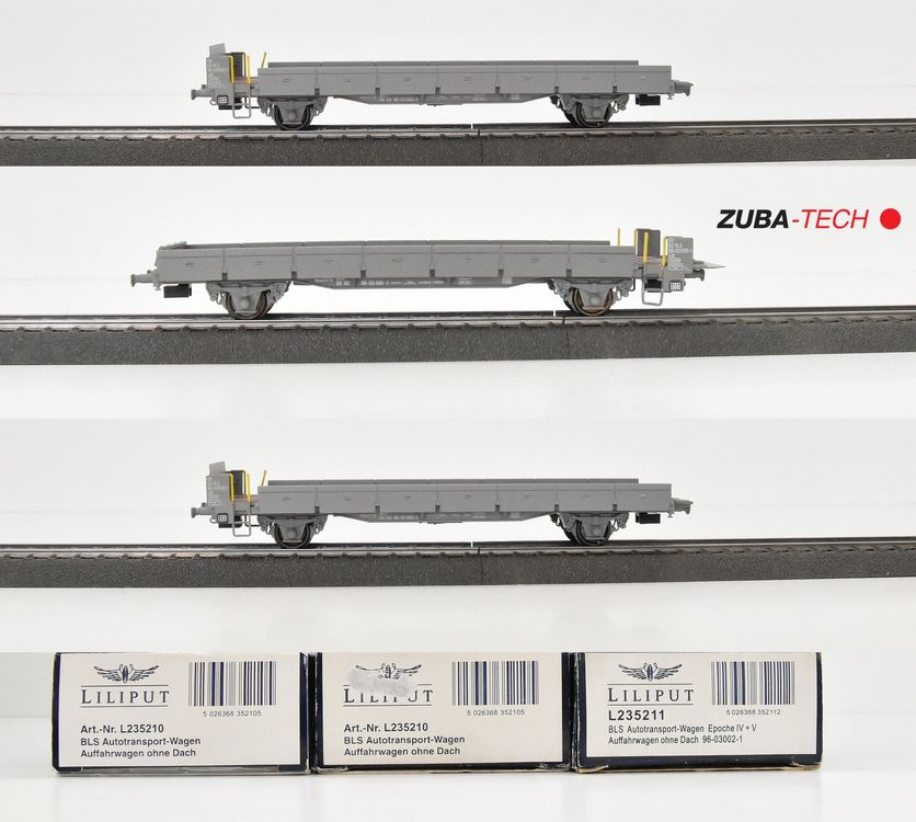 Liliput 3x Autotransportwagen der BLS, H0 GS mit OVP (Gebraucht) in St. Gallen für CHF 46 – mit ...