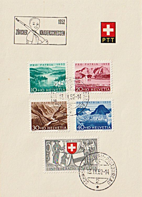 Pro Patria 1952 / Knabenschiessen Zürich (Neu (gemäss Beschreibung)) in Frauenfeld für CHF 1 ...