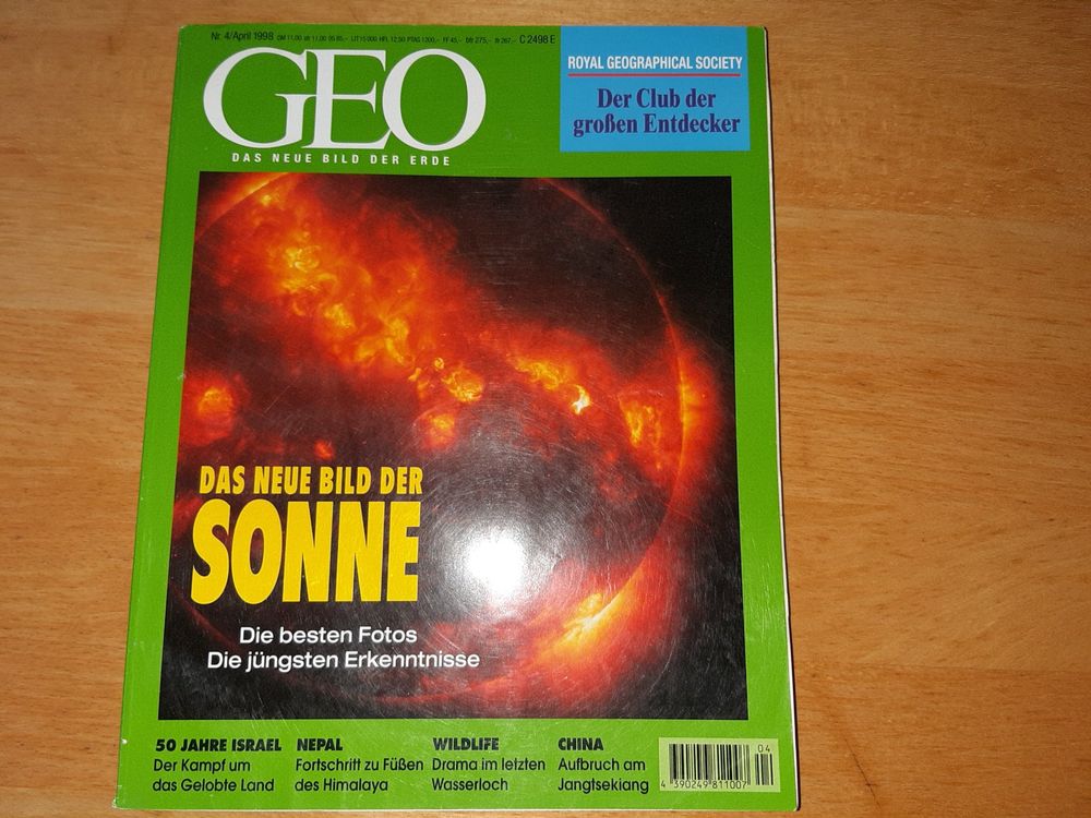 GEO Magazin - Das neue Bild der Sonne, April 1998 (Gebraucht) in ...