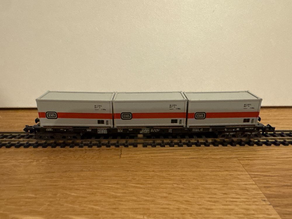 Minitrix 3511 Container-Tragewagen beladen (Neu (gemäss Beschreibung ...