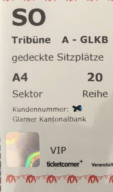 2 VIP Tickets SO, Tribüne A, Reihe 20 - Top Sitzplätze (Neu und ...