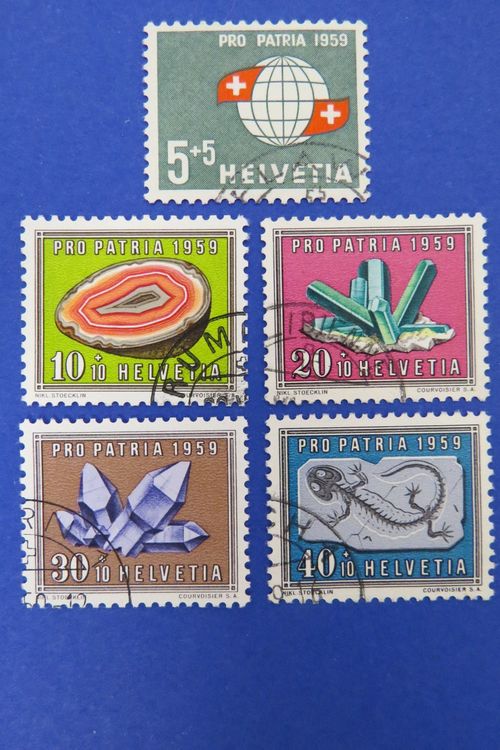 Serie Pro Patria Nr.B91-95 1959 gestempelt - SBK: 15.-. (Gebraucht) in Brunnen für CHF 1 – mit ...