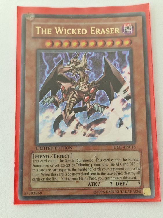 YUGIOH! ⚡️The Wicked Eraser JUMP-EN016 (Gebraucht) in Wetzikon ZH für ...