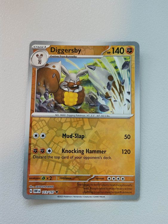 Diggersby Grebbit Obsidian Flames - Pokemon Reverse Holo | Kaufen auf ...