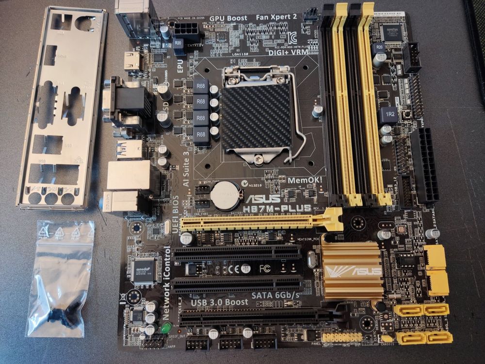 ASUS H87M Plus Mainboard LGA 1150 mit Blende (Gebraucht) in Thundorf ...