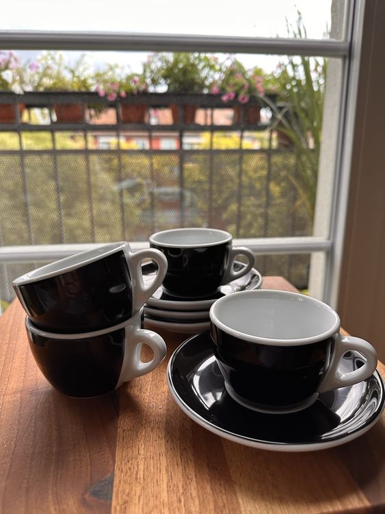 Erstaunlich Cappuccino Tassen Schwarz Fotos