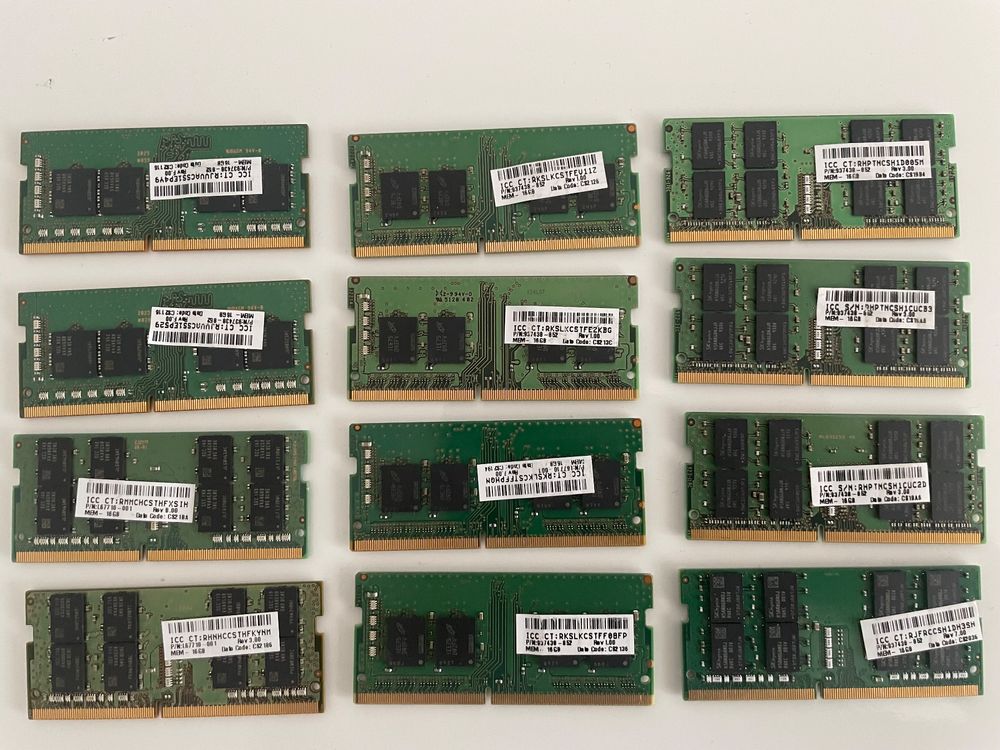 12x Ram 16GB DDR4 RAM ( Mta & SK hynix & Samsung ) (Gebraucht) in ...