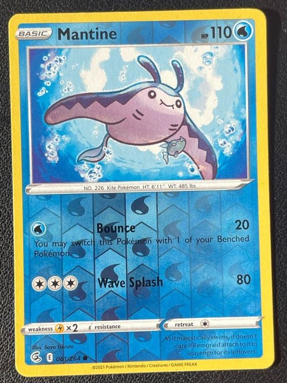 Mantine 061/264 Reverse Holo Pokémon Fusion Strike (Neu (gemäss ...