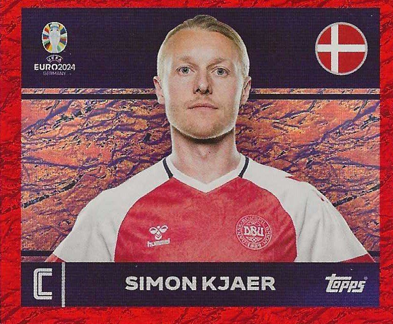 Topps Euro EM 2024 Sticker Simon Kjaer (roter Rand) (Gebraucht) in ...