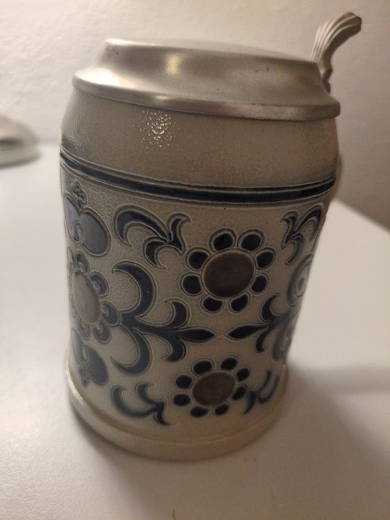Goebel Bierkrug mit Zinndeckel, Oktoberfest Krug Salzglasur (Gebraucht) in Wetzikon ZH für CHF 1 ...