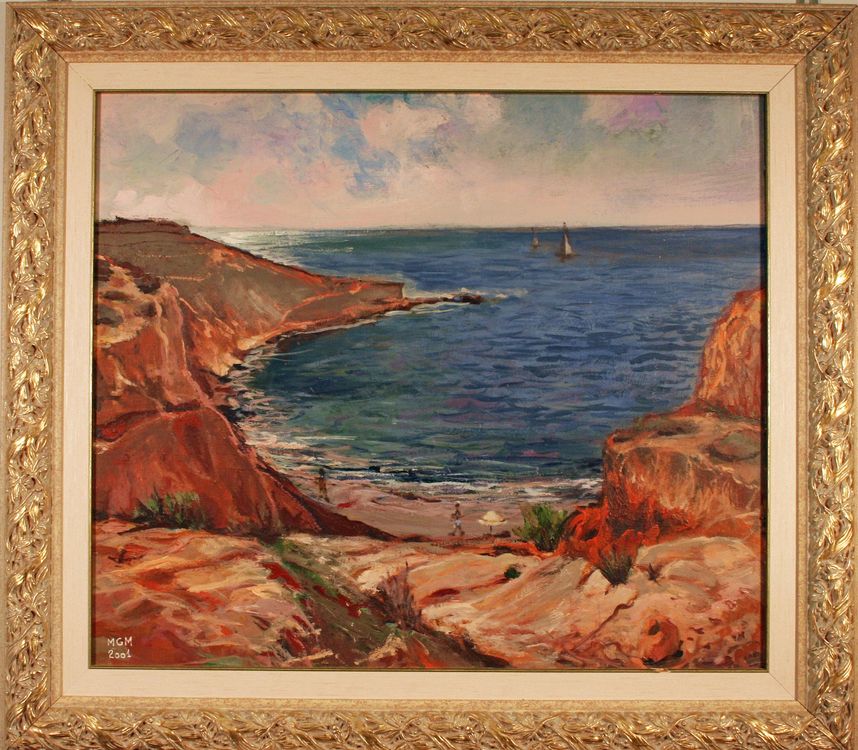 Gemälde Meer Landschaft, signiert MGM, in schönem Rahmen (Gebraucht) in Siebnen für CHF 60 – nur ...