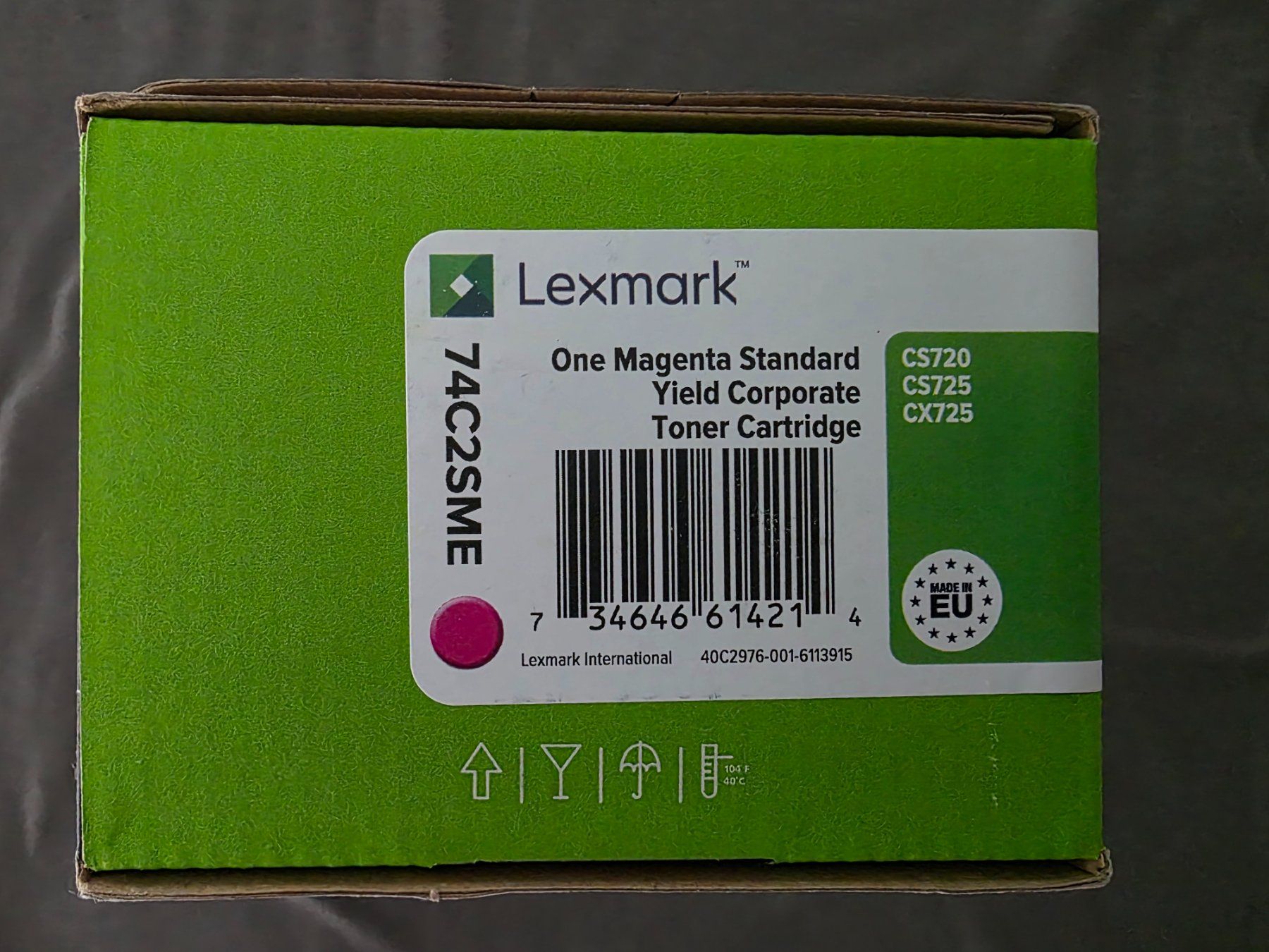 Original Lexmark Toner Magenta 74C2SME für CS720 CS725 CX725 (Neu und ...