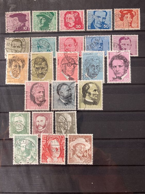 Schweiz 1969-1979 Lot Porträtmarken gestempelt (Gebraucht) in Liestal für CHF 3 – mit Lieferung ...