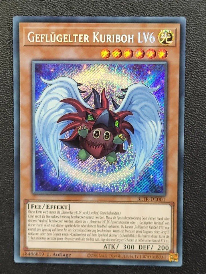 ⭐Geflügelter Kuriboh LV6 ⭐BLTR-DE001 Yu-Gi-Oh! • Secret Rare (Neu und ...