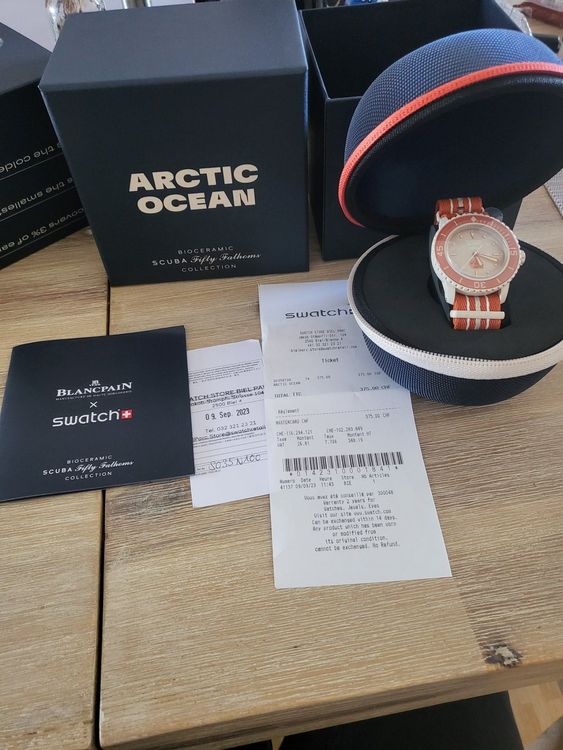 Swatch x Blancpain Scuba Fifty Fathoms Arctic Ocean (Neu und originalverpackt) in Sonceboz ...