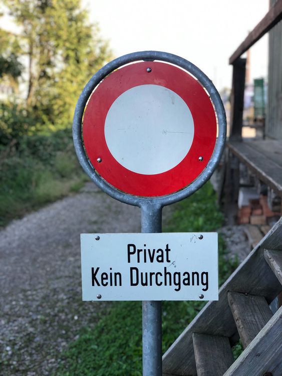 Massives Strassenschild, Fahrverbot, Privat -kein Durchgang | Kaufen auf Ricardo