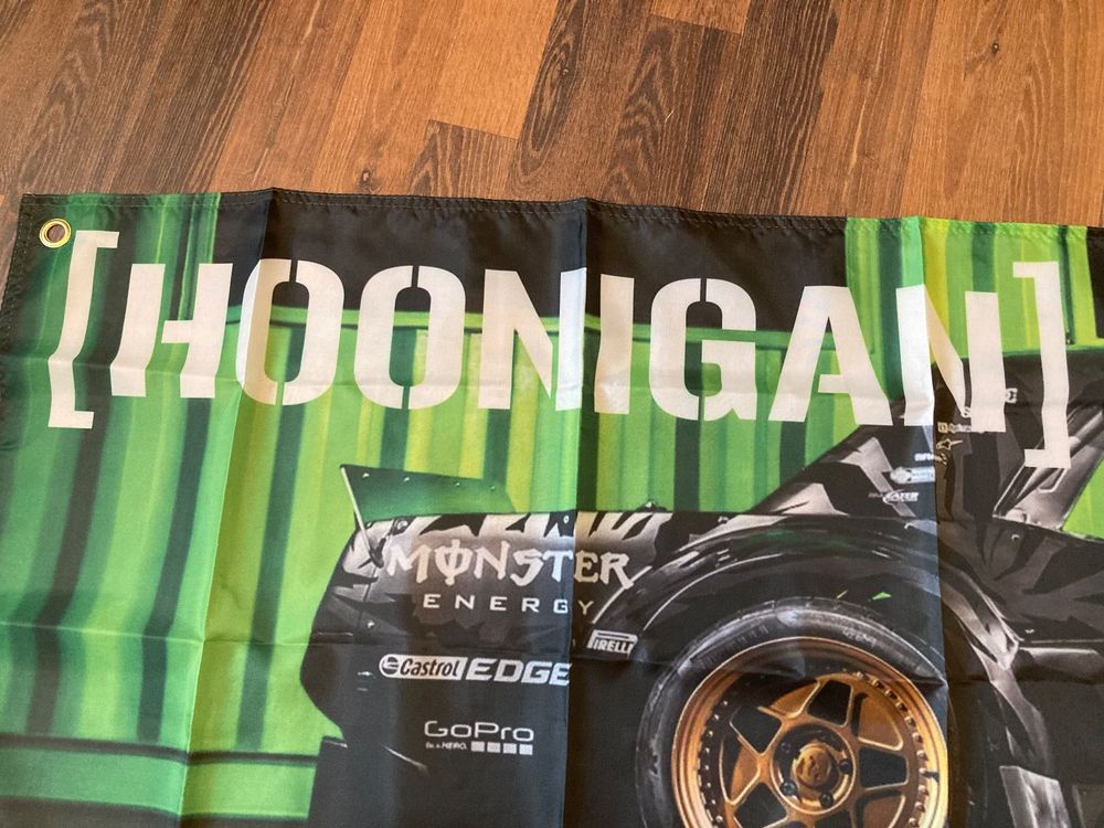 Polyester-Fahne HOONIGAN Ford Mustang Ken Block 45 x 180cm! (Neu und ...