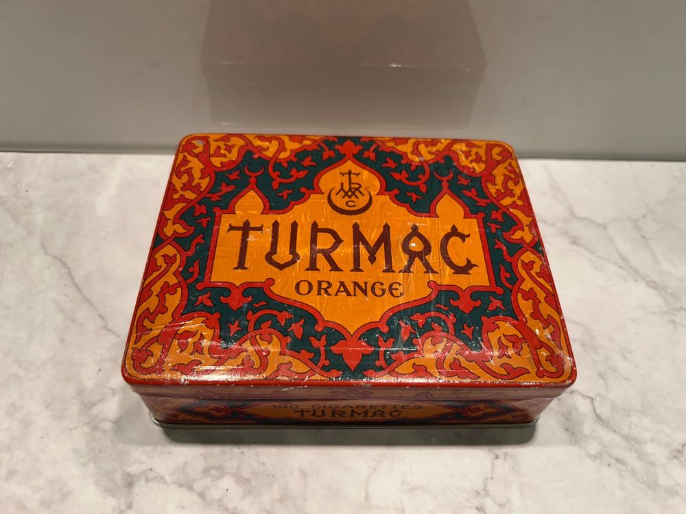 Blechdose Turmac orange | Kaufen auf Ricardo