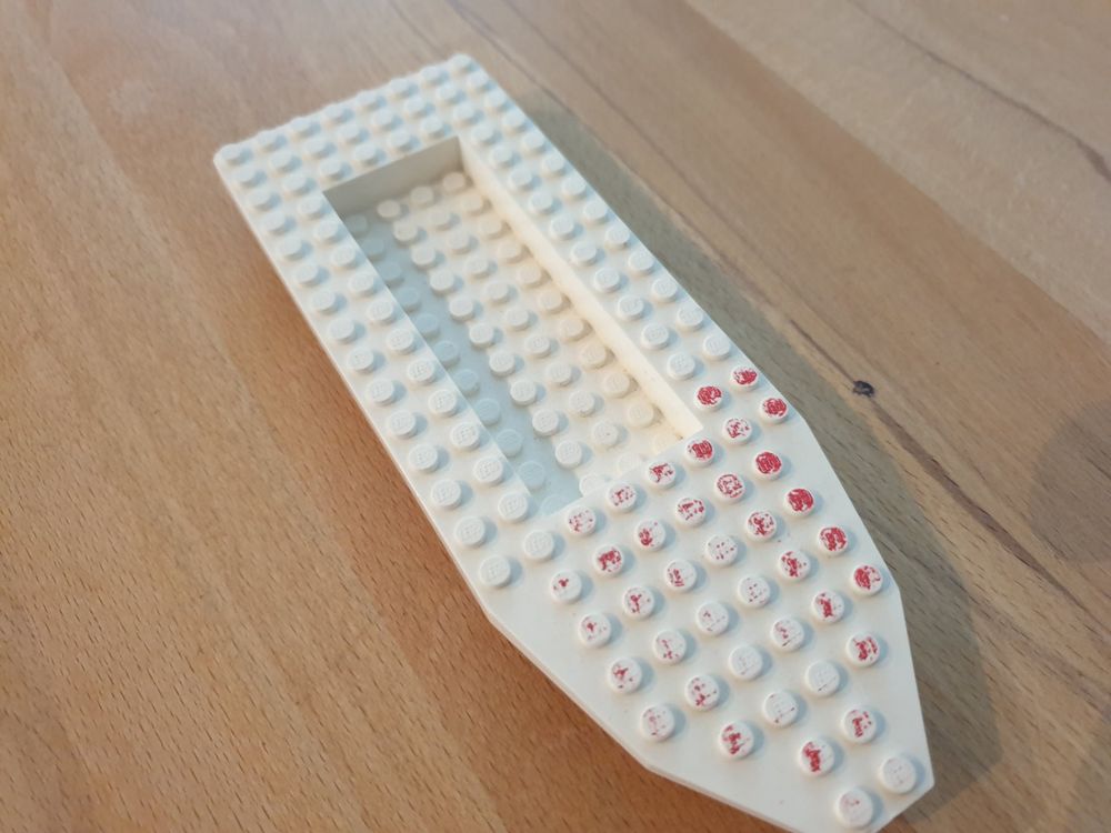 LEGO Einzelteil System Boot Rumpf Schiff weiss 22x8 71958c01 (Gebraucht ...