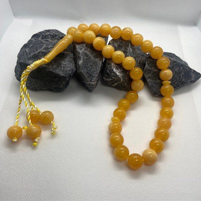 🟠Tesbih mit 33 Perlen in Orangenblüte 🟠 (Neu und originalverpackt) in ...