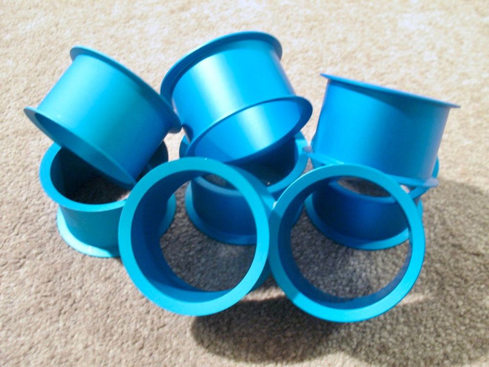 8x Aluminium Ring Spule Metall Trommel Felge hellblau (Neu (gemäss ...