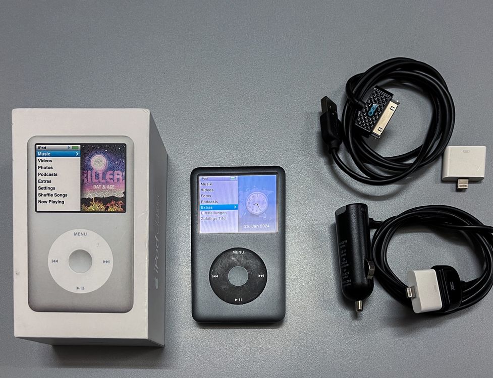 iPod Classic 120GB 2 Ladekabel, Apple Ladestecker, Adapter (Gebraucht ...