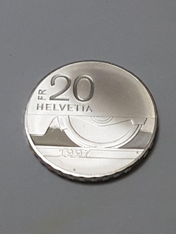 20 Franken Silbermünze 1997 150 Jahre Schweizer Bahnen (Neu (gemäss Beschreibung)) in Ballwil ...