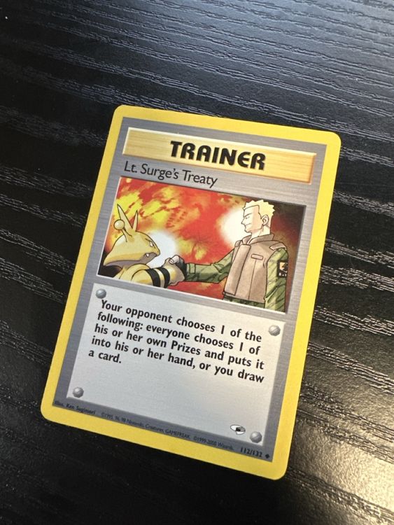 Lt. Surge‘s Treaty 112/132 Gym Challenge Wotc uncommon (Gebraucht) in ...