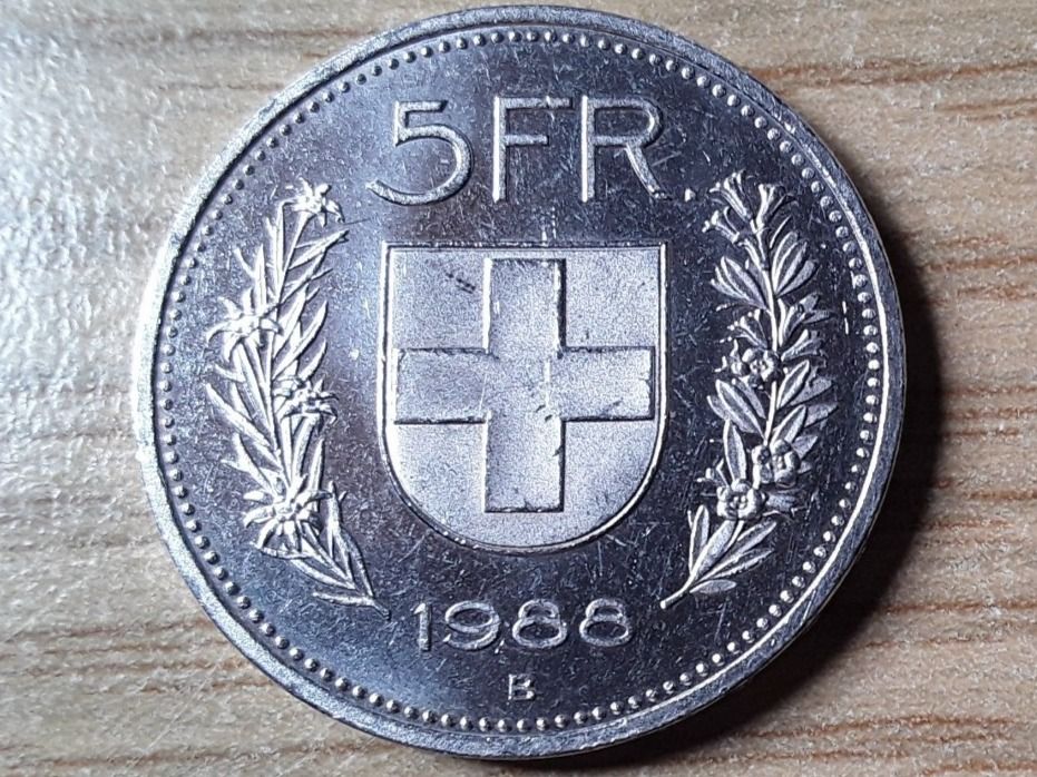 5 Franken 1988 fast unzirkuliert - vertiefte Randschrift! | Kaufen auf Ricardo