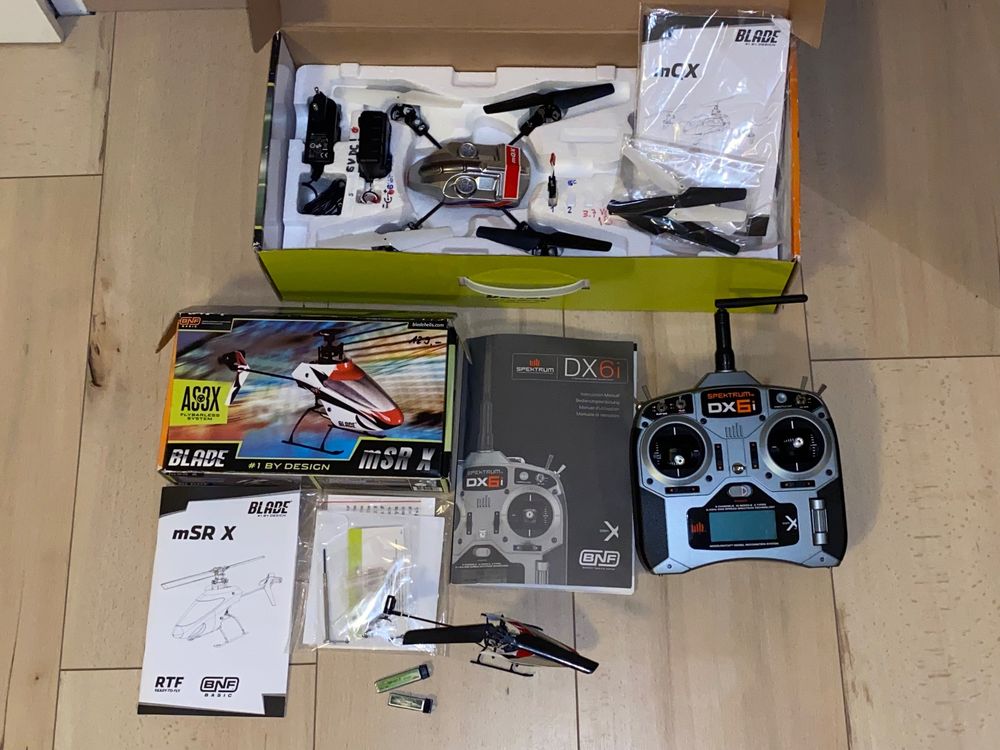Blade msRx Heli und mQx quad-copter mit Spektrum DX6i (Gebraucht) in ...